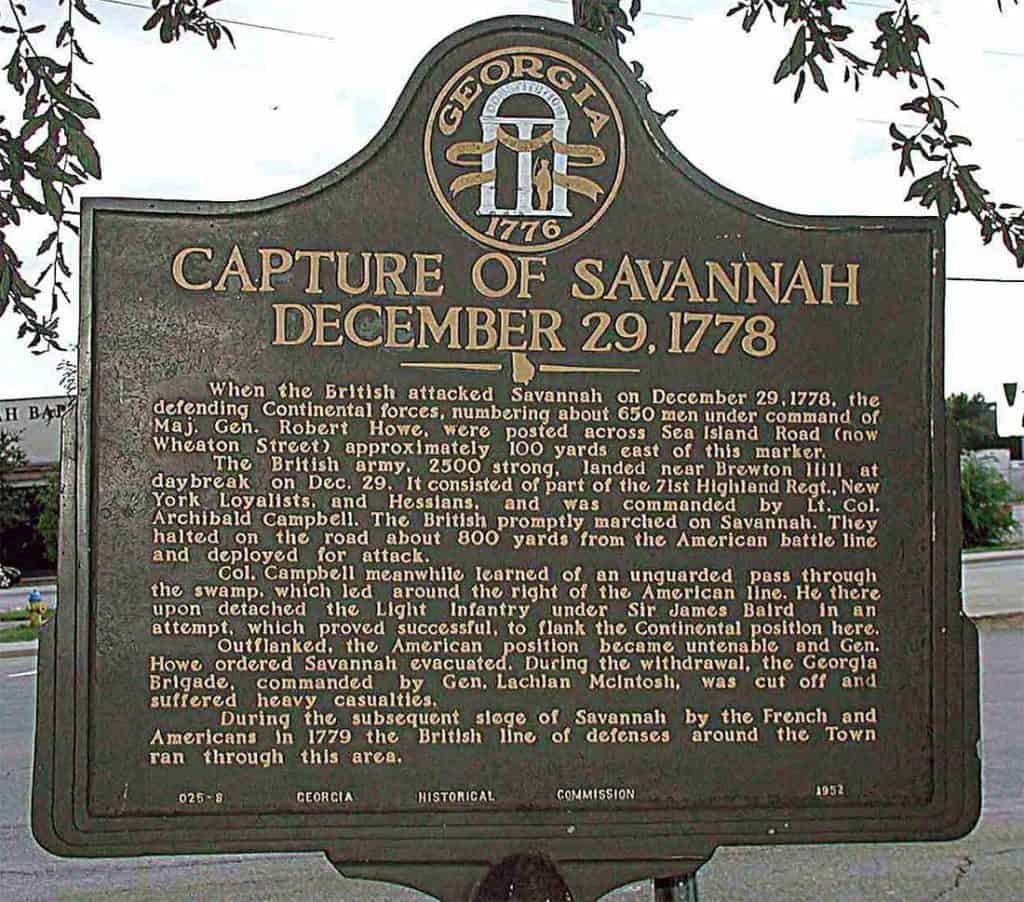 Battle of Savannah | American Revolutionary War