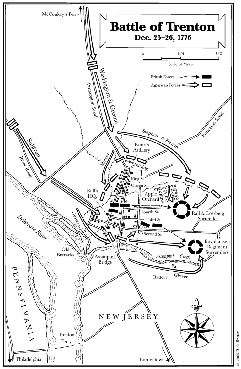Battle of Trenton, December 26, 1776 at Trenton, New Jersey