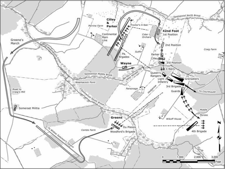 Battle of Monmouth Court House, June 28, 1778 in Monmouth, New Jersey